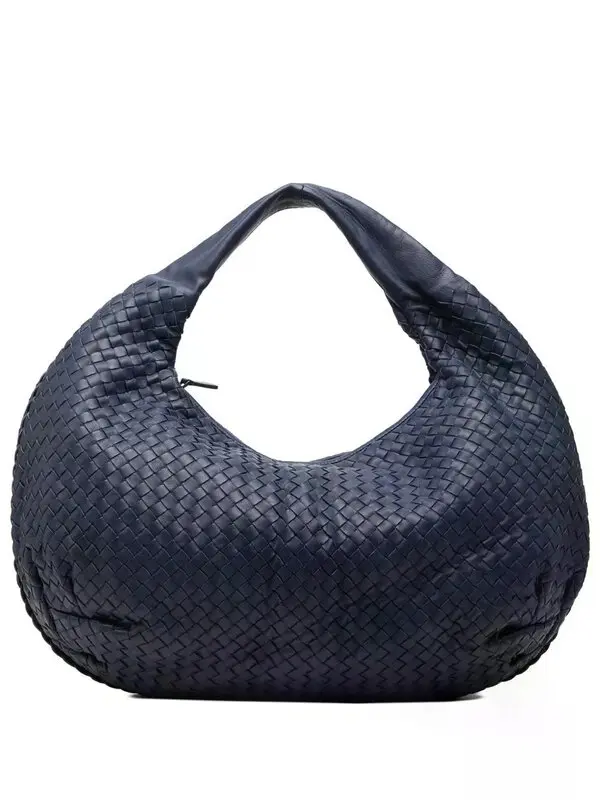 Bottega Veneta Large Nappa Intrecciato Belly Hobo Bag - Blue
