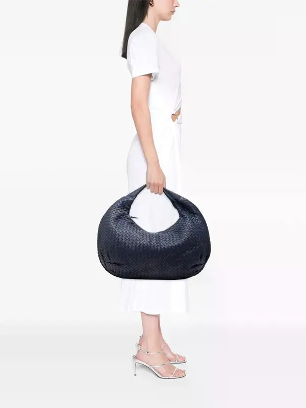 Bottega Veneta Large Nappa Intrecciato Belly Hobo Bag - Blue