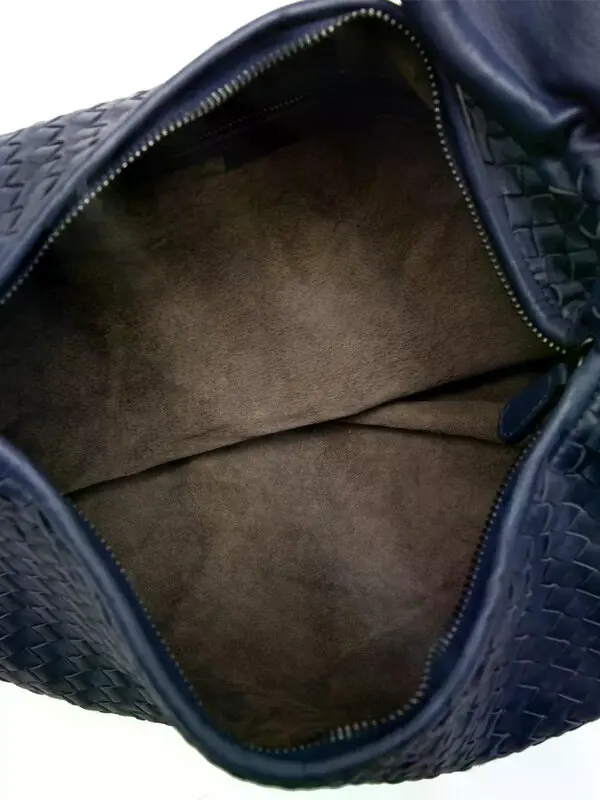 Bottega Veneta Large Nappa Intrecciato Belly Hobo Bag - Blue