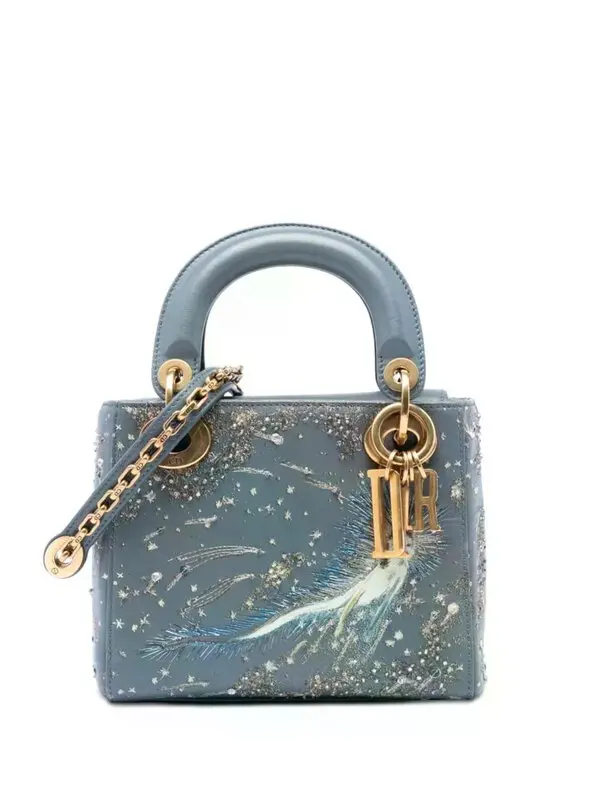 Dior 2017 Mini Lambskin I Feel Lady Satchel - Blue