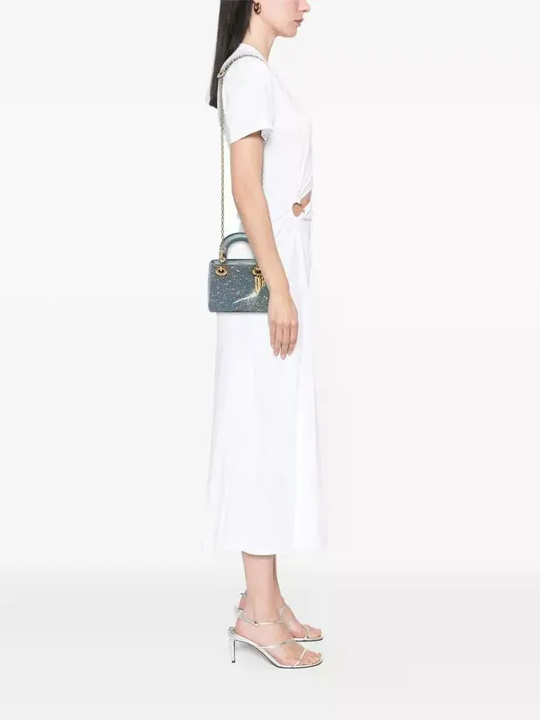 Dior Beaded Lambskin Leather Satchel