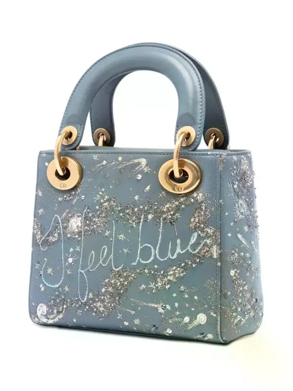 Dior Beaded Lambskin Leather Satchel