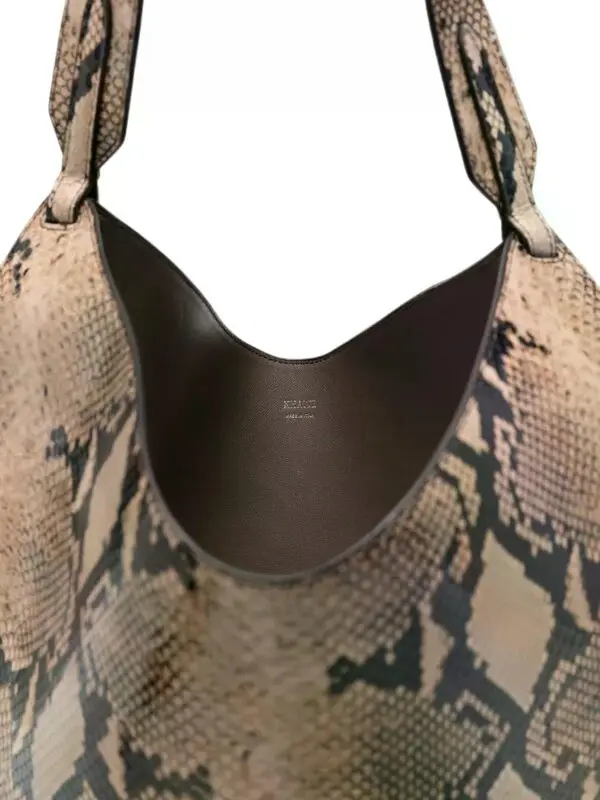 Khaite Small Lotus Snake-effect Tote Bag
