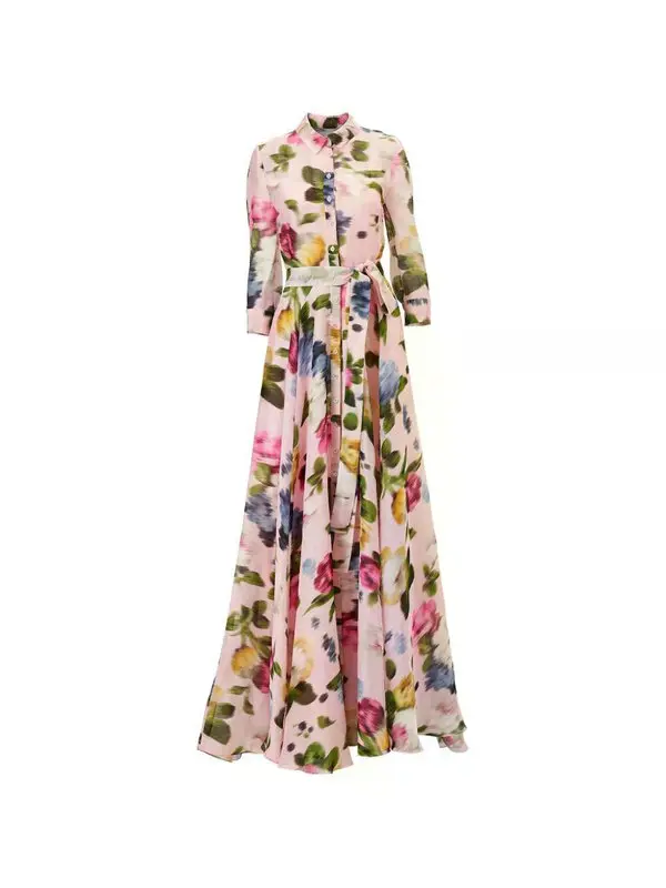 Carolina Herrera Floral-print Maxi Dress - Pink
