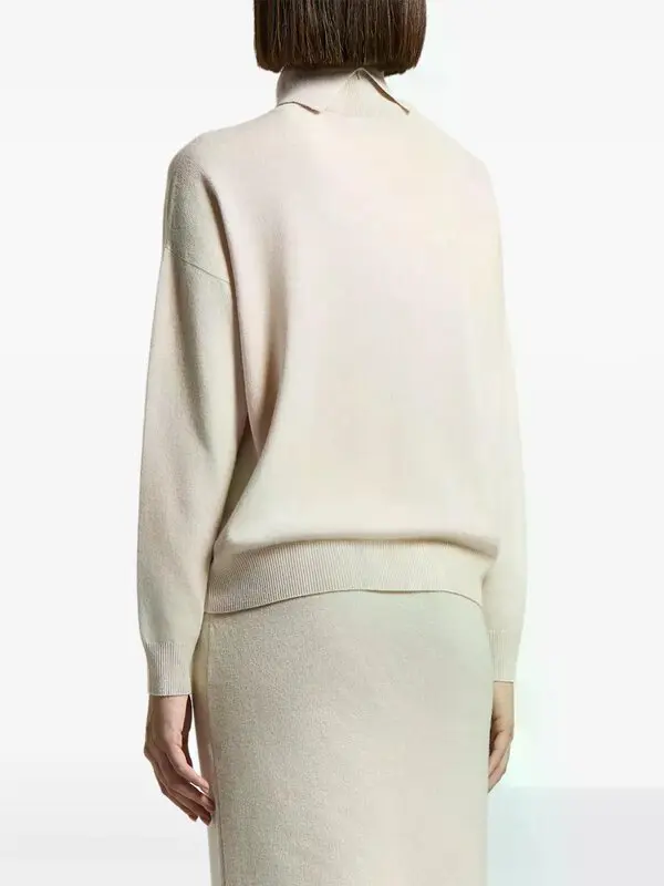 Peserico Roll-neck Jumper With Patch Pocket - Neutrals