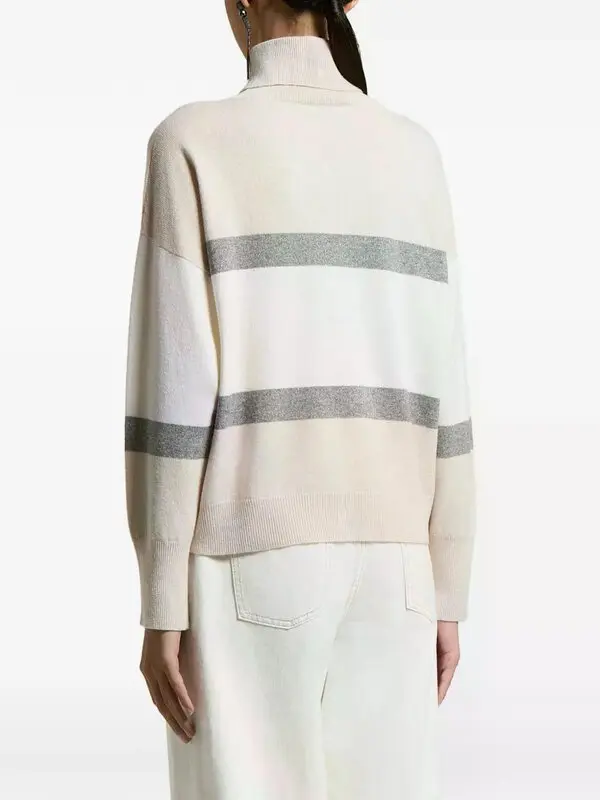 Peserico Striped Roll-neck Jumper