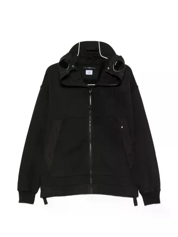 C.P. COMPANY Goggle-detail Zip-up Sweatshirt - Black