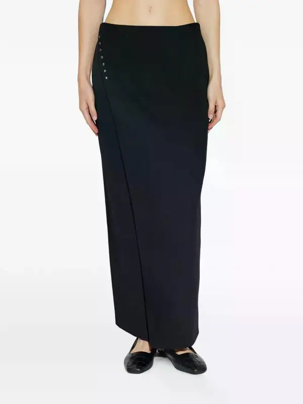 Emporio Armani Stud-embellished Wrap-maxi Skirt
