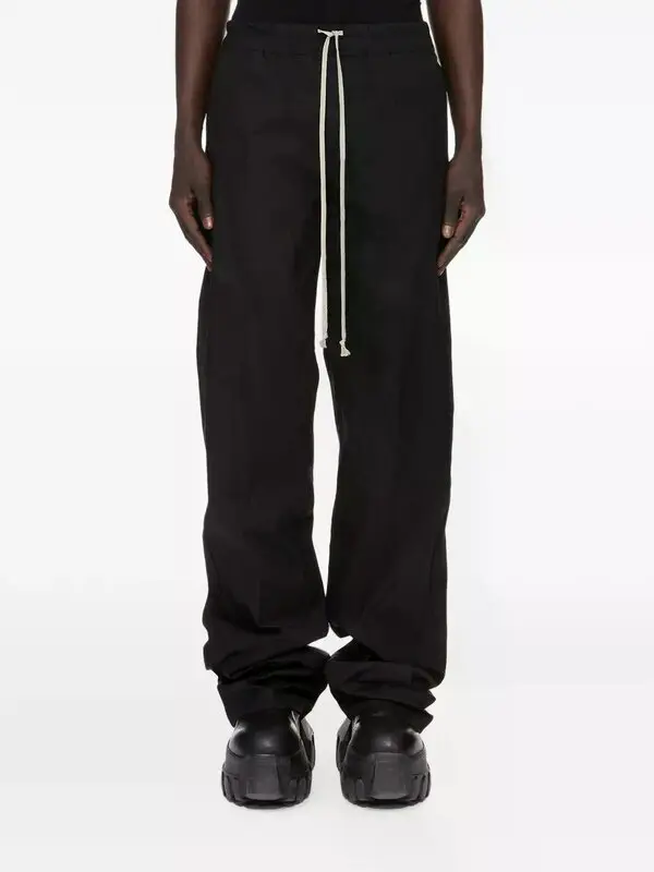 Rick Owens Dietrich Drawstring Waist Trousers - Black