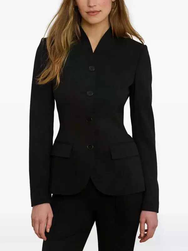 Ralph Lauren Collarless Single-breasted Jacket