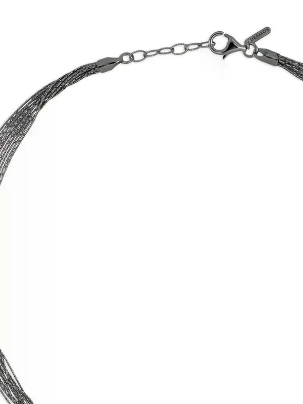 DESMOS Spark Multi-strand Braided Necklace - Grey