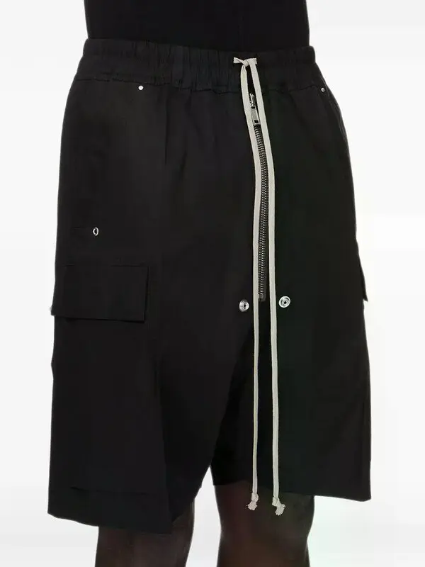 Rick Owens Cargobela Drop-crotch Cargo Shorts - Black
