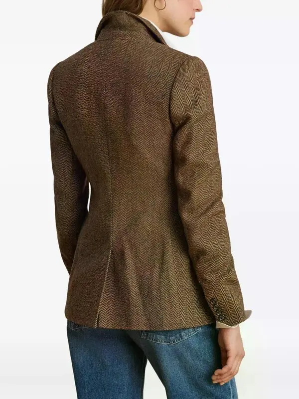 Ralph Lauren Rl67 Herringbone-pattern Single-breasted Blazer