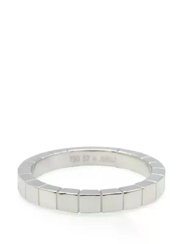 Cartier 18k White Gold Lanière Link Ring - Silver