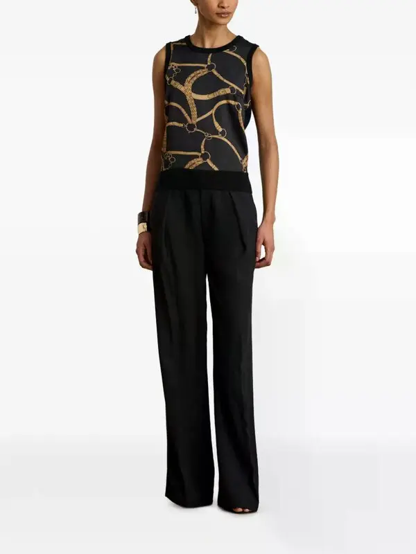 Ralph Lauren Belting-print Sleeveless Top