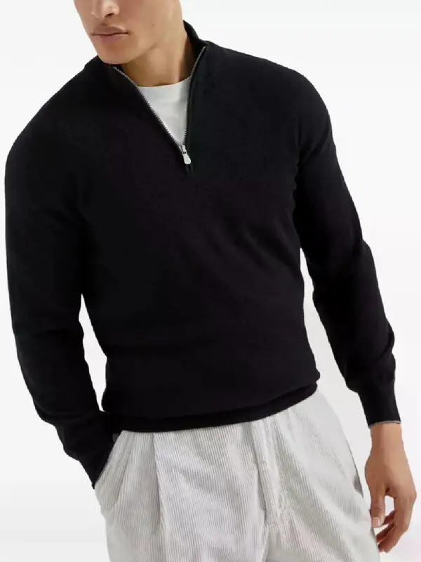 Brunello Cucinelli Cashmere Half-zip Sweater