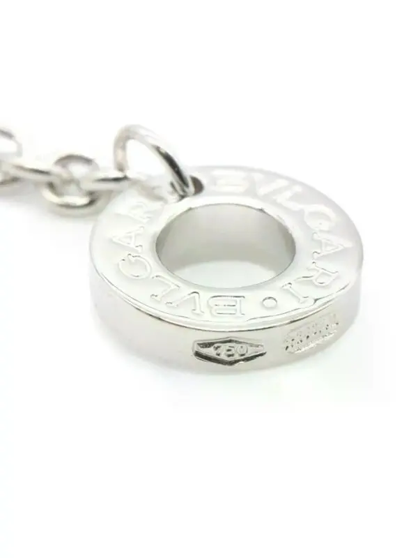 BVLGARI 18k White Gold Parentesi Pendant Cable Link Necklace