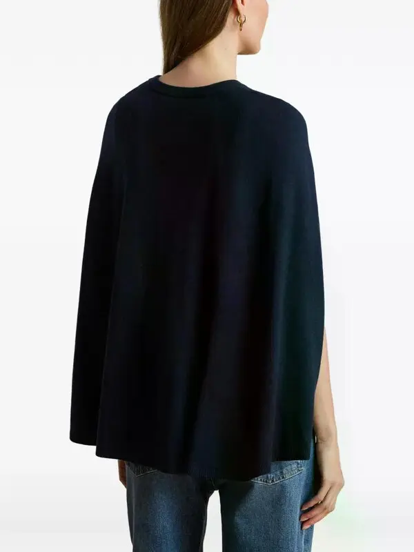 Ralph Lauren Cape-overlay Crew-neck Sweater