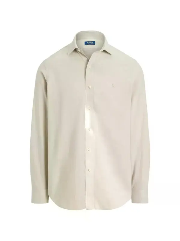 Polo Ralph Lauren Logo-embroidered Button-down Shirt - Neutrals