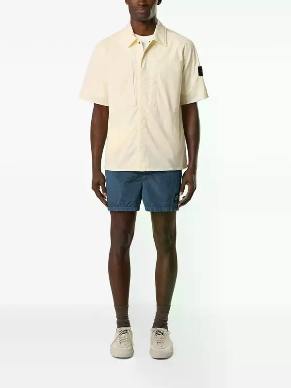 Stone Island Compass Logo Swim Shorts - Blue