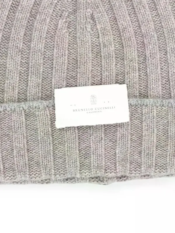 Brunello Cucinelli Ribbed-knit Cashmere Beanie Hat