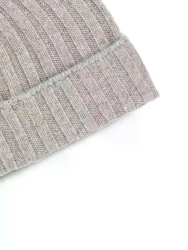 Brunello Cucinelli Ribbed-knit Cashmere Beanie Hat