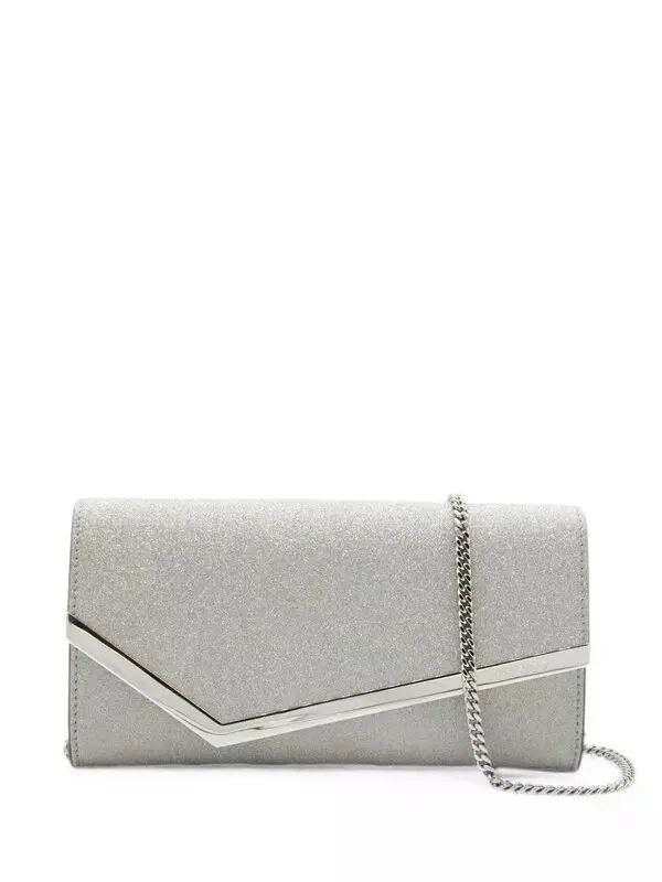 JIMMY CHOO Emmie Glitter Finish Clutch Bag