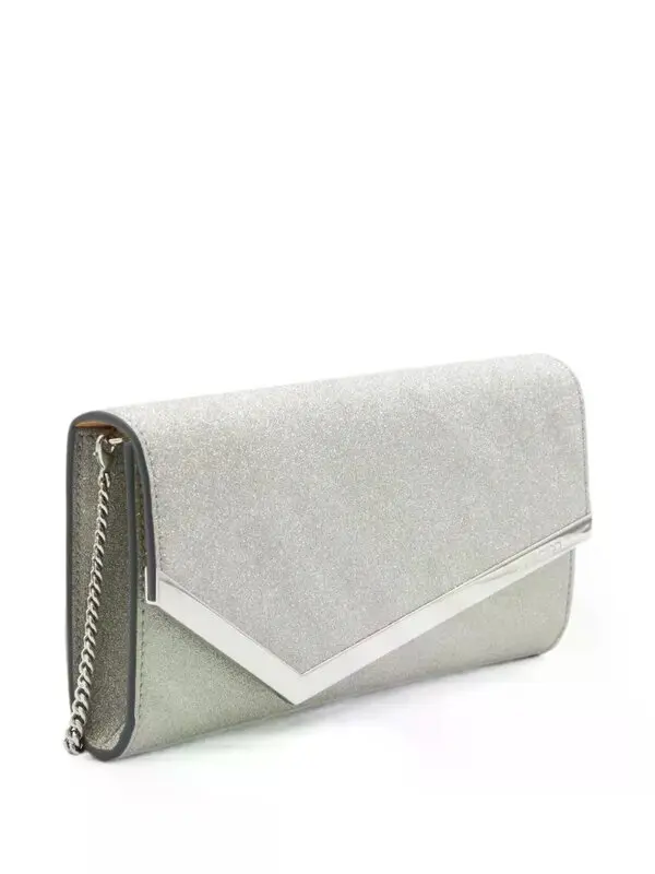 JIMMY CHOO Emmie Glitter Finish Clutch Bag