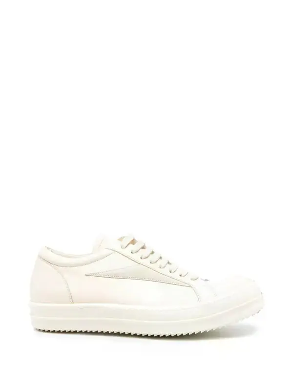 Rick Owens Leather Lace-up Sneakers - Neutrals