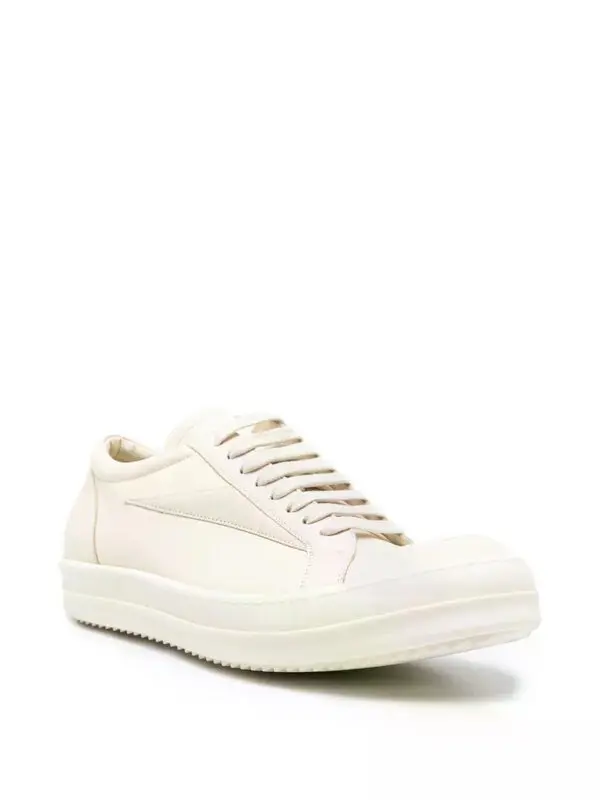 Rick Owens Leather Lace-up Sneakers - Neutrals