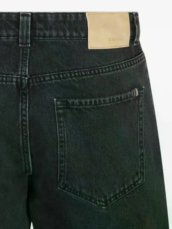 Canali Logo-patch Jeans