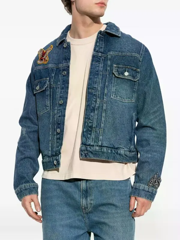 ALLSAINTS Exile Slim-fit Patch-embellished Denim Jacket