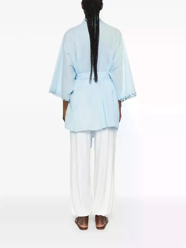 MAZZEI Guipure-lace Belted Kimono