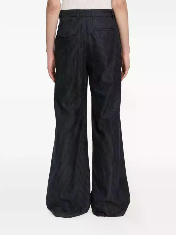ANN DEMEULEMEESTER Darius Pinstripe Cotton Trousers