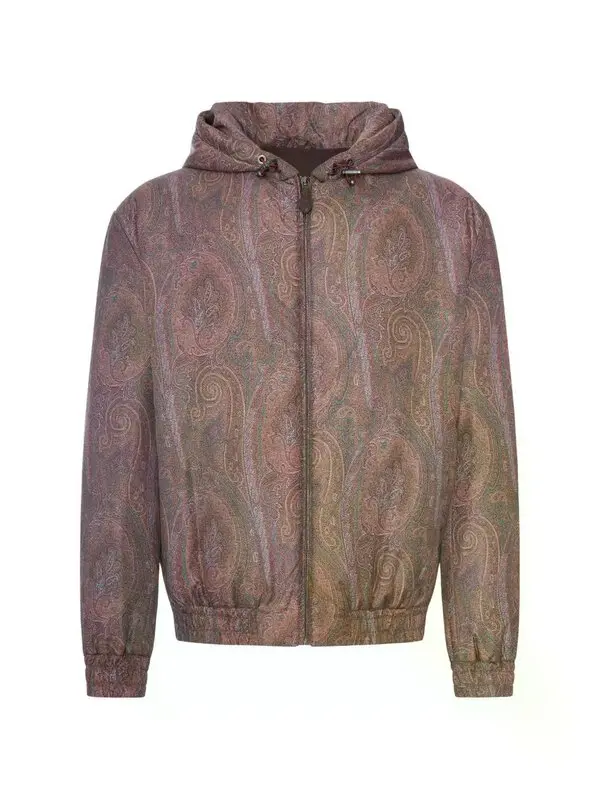 Etro Arnica Pattern Hooded Bomber Jacket
