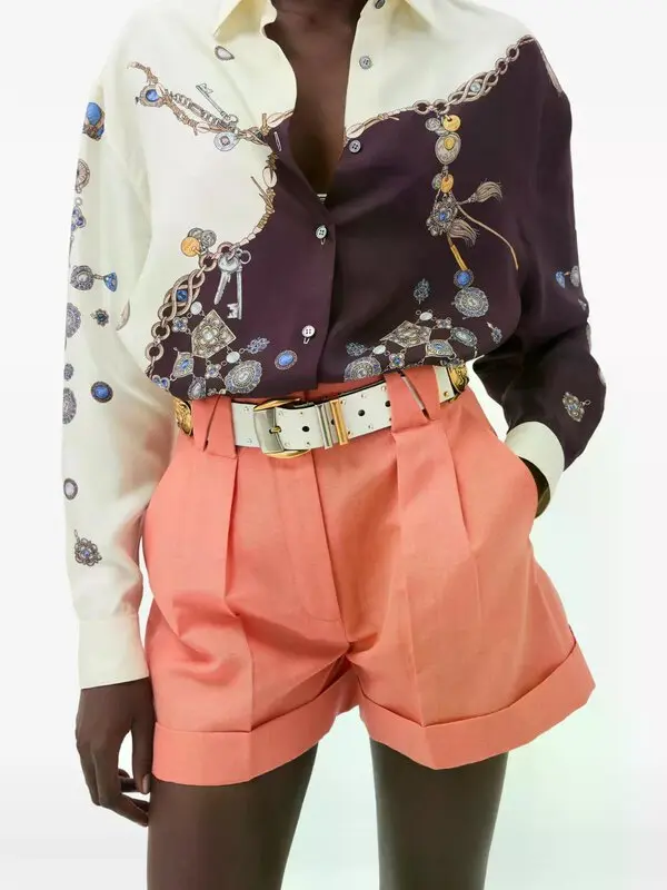 Versace Printed Silk Twill Shirt