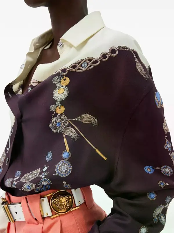 Versace Printed Silk Twill Shirt