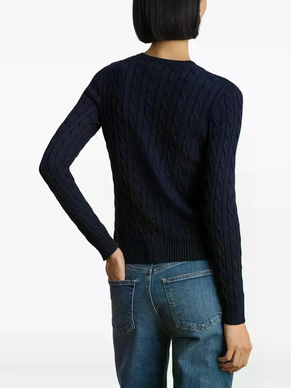 Ralph Lauren Button-trim Cable-knit Sweater