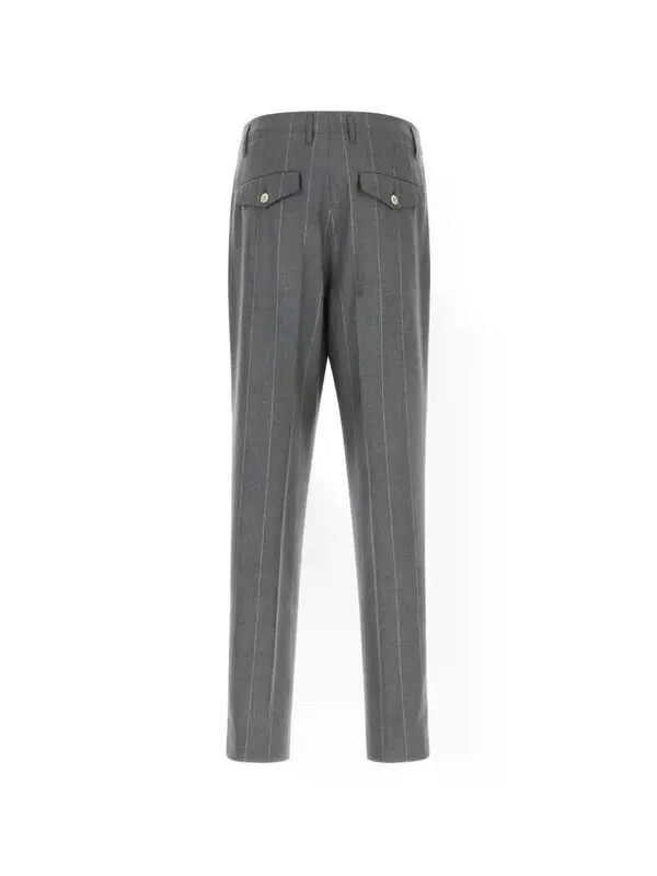 Brunello Cucinelli Pinstripe Pleated Trousers