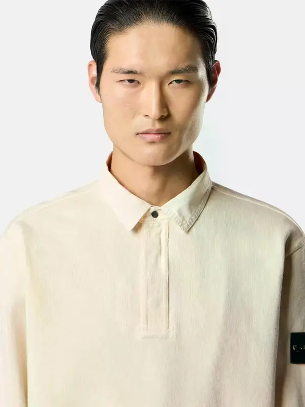 Stone Island Polo Collar Cotton Sweatshirt