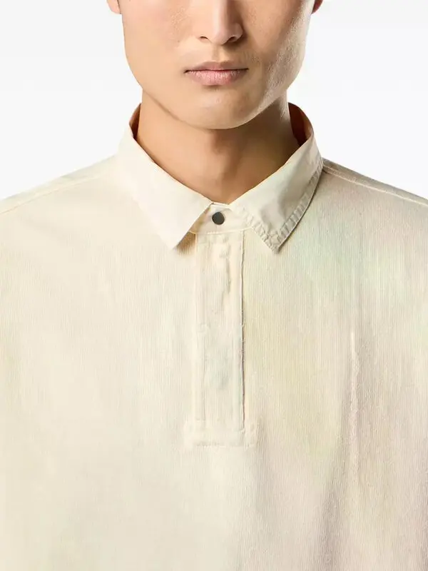 Stone Island Cotton Polo Sweatshirt With Logo Patch