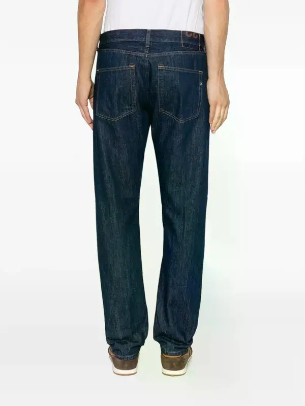 DONDUP Logo Plaque Straight-leg Jeans