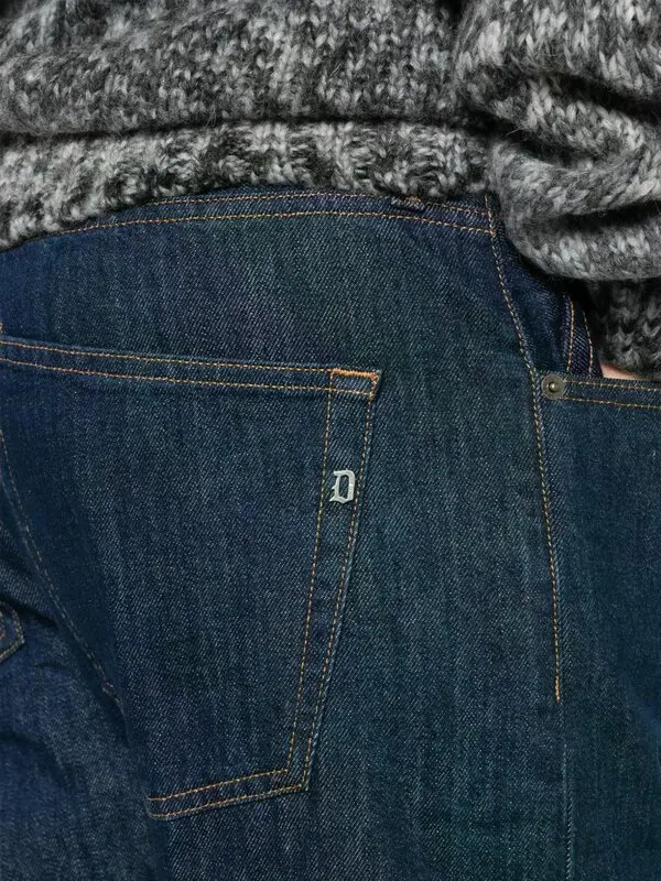 DONDUP Logo Plaque Straight-leg Jeans