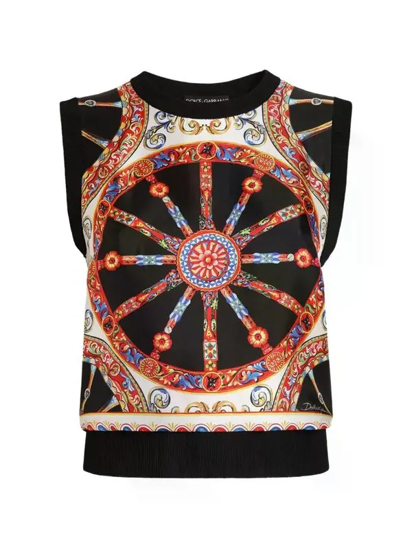 Dolce & Gabbana Lightweight Plain-knit Top - Black