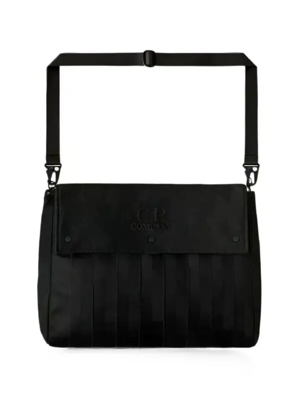 C.P. COMPANY Logo-embroidered Quilted Bag - Black