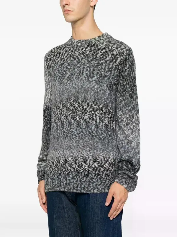 DONDUP Crew Neck Melange Effect Sweater