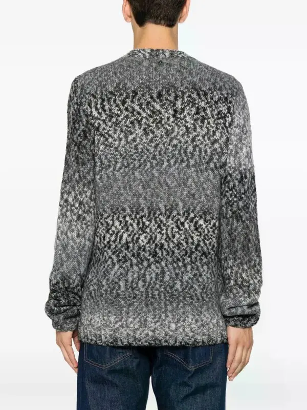 DONDUP Crew Neck Melange Effect Sweater