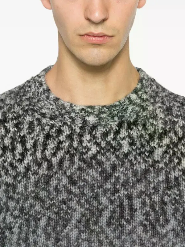 DONDUP Crew Neck Melange Effect Sweater
