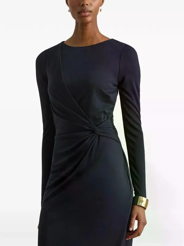 Ralph Lauren Jersey Boat-neck Midi Dress - Blue