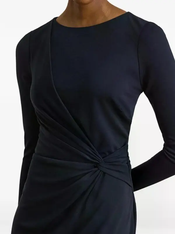 Ralph Lauren Jersey Boat-neck Midi Dress - Blue